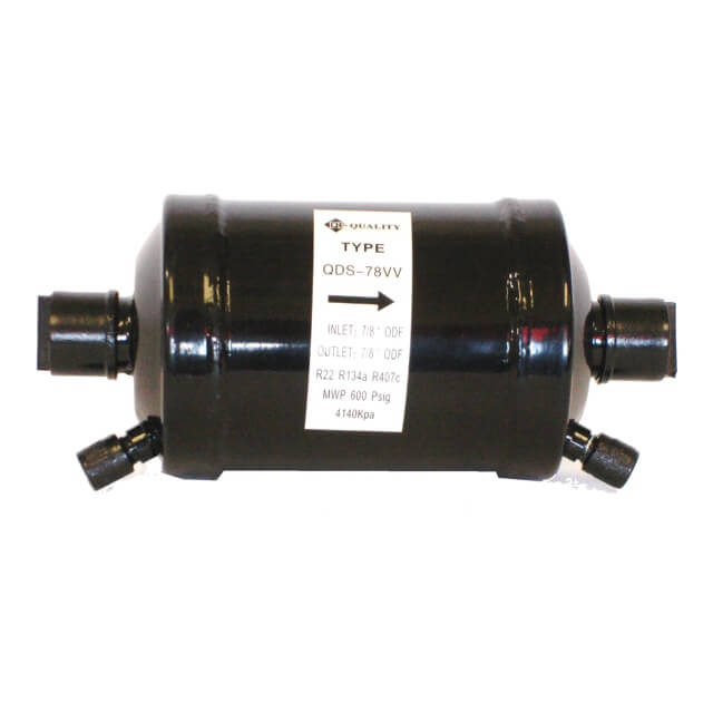 QE 1-3/8 INCH SUCTION LINE FILTER DRIER W/ DUAL ACCESS VALVES » Cedars HVAC