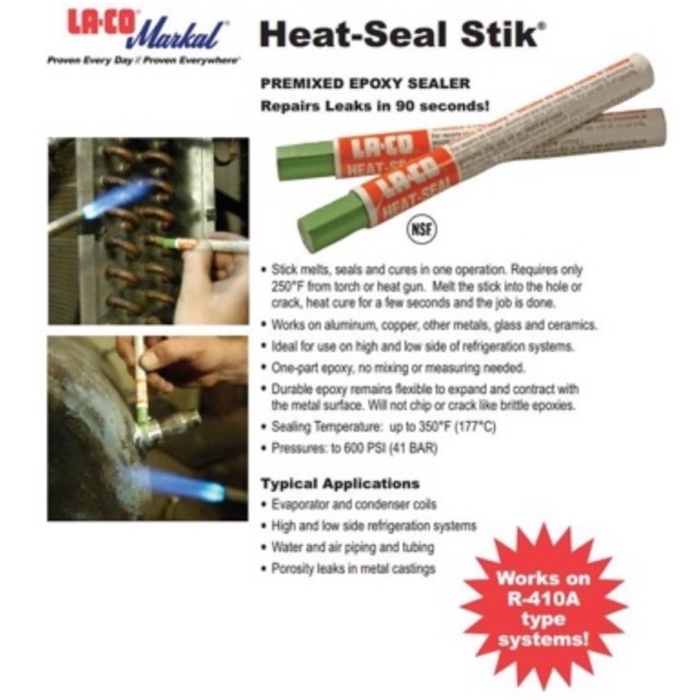 LACO HEAT SEAL STICK EPOXY SEALER 11.7 G PEN W/ COUNTER DISPLAY (12 ...