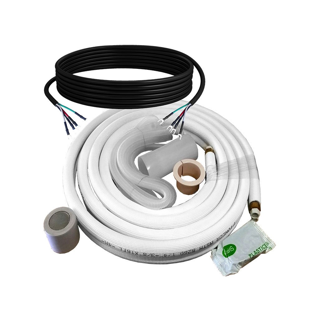 PIONEER 1 4 X 3 8 INCH X 25 FT MINI SPLIT PIPING COPPER INSULATED LINE 
