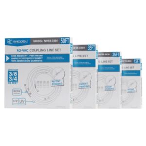 Mr Cool NV50-3834, NO-VAC 50FT 3/8 3/4 Precharged Lineset, R410A ...